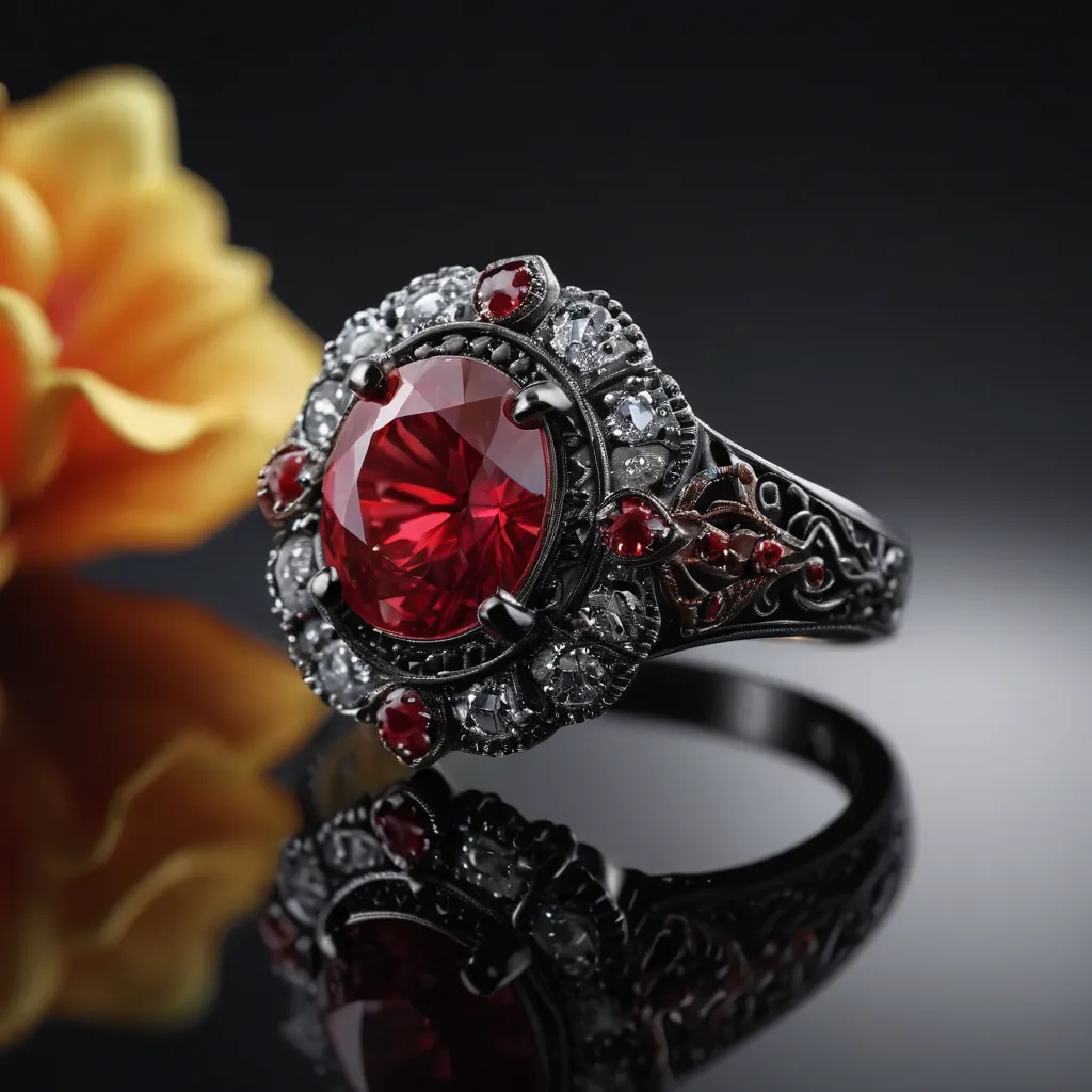 Exploring the Allure of Black Gold Ruby Engagement Rings